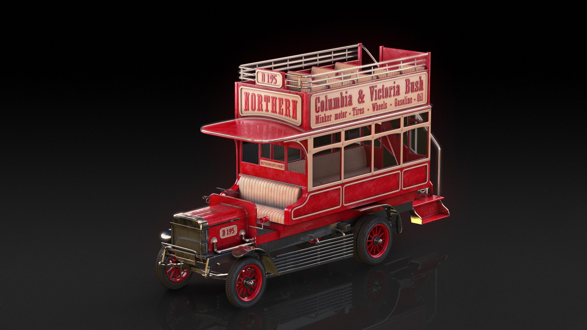 Retro Bus 3D Model - TurboSquid 1442407