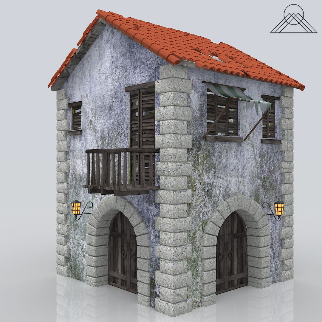 3d Model Old Ghost House Building