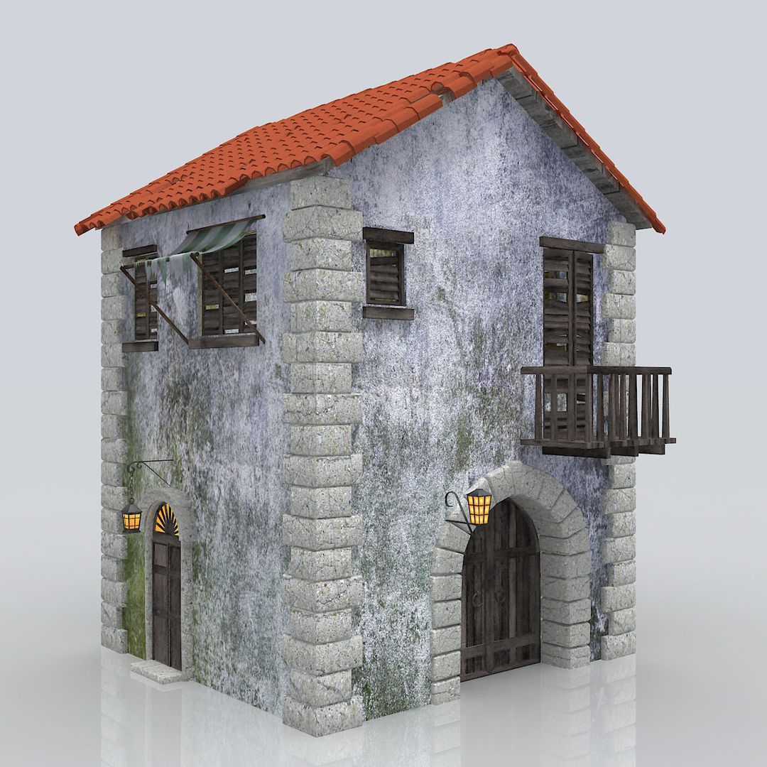 3d Model Old Ghost House Building
