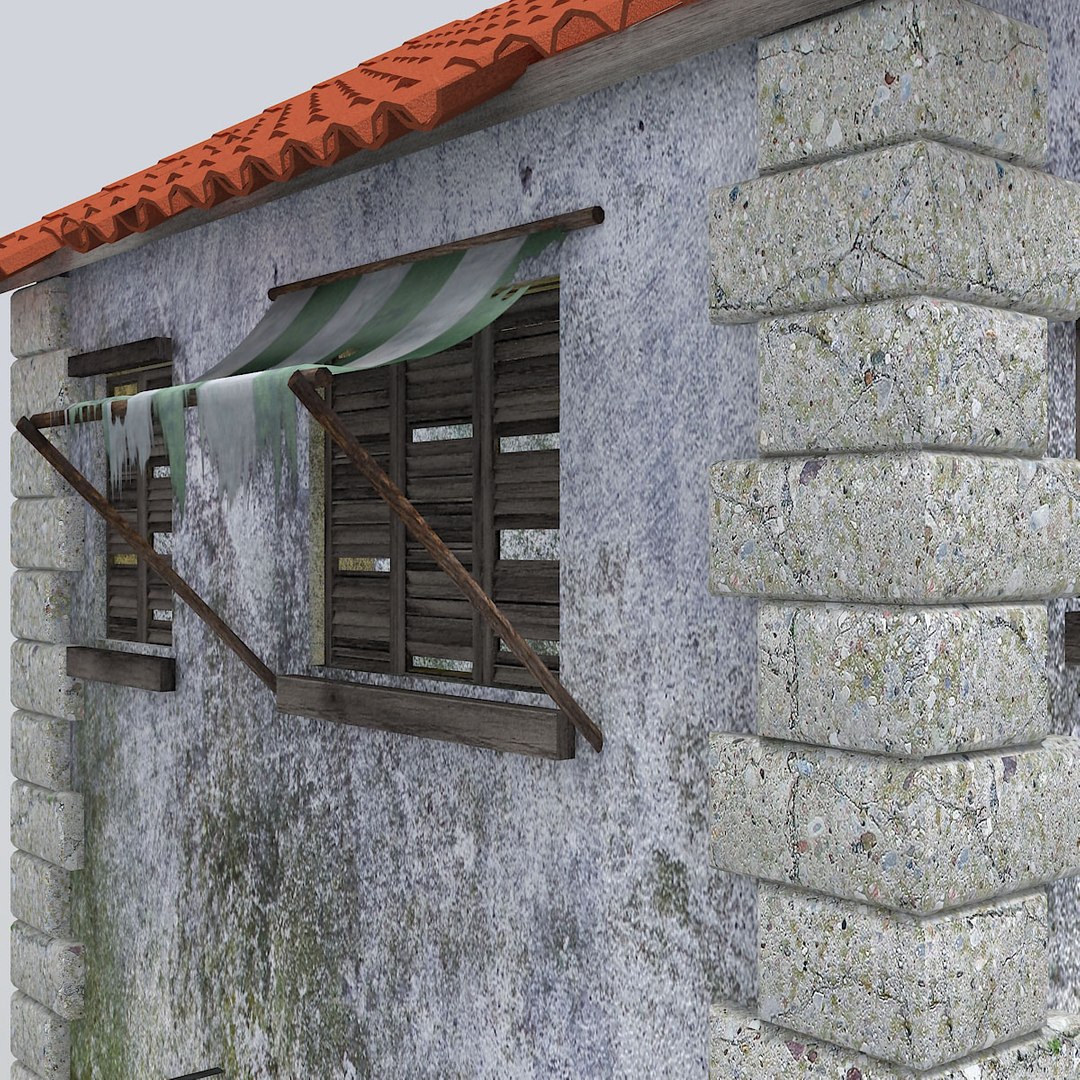 3d Model Old Ghost House Building