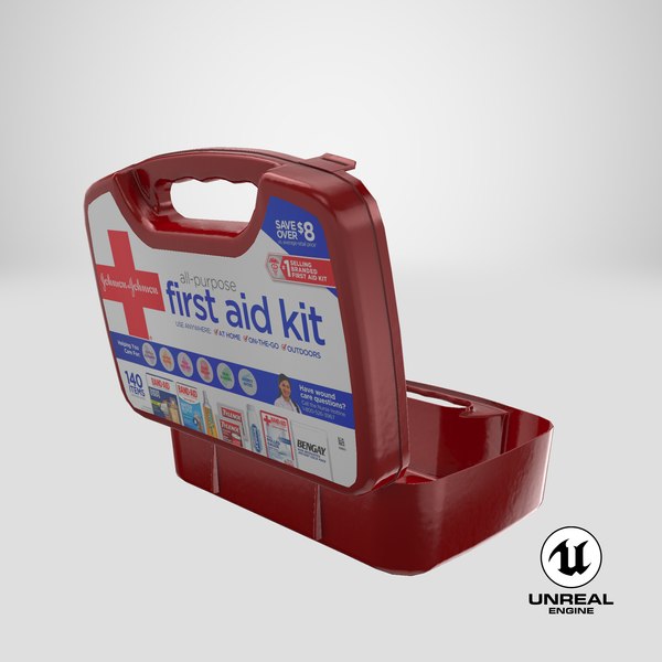 3D model open aid kit bag - TurboSquid 1328462