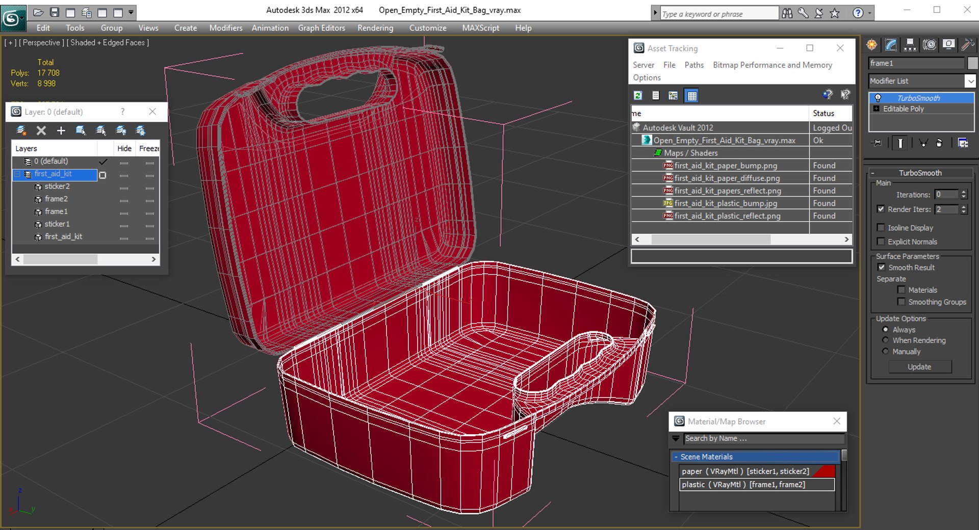 3D model open aid kit bag - TurboSquid 1328462