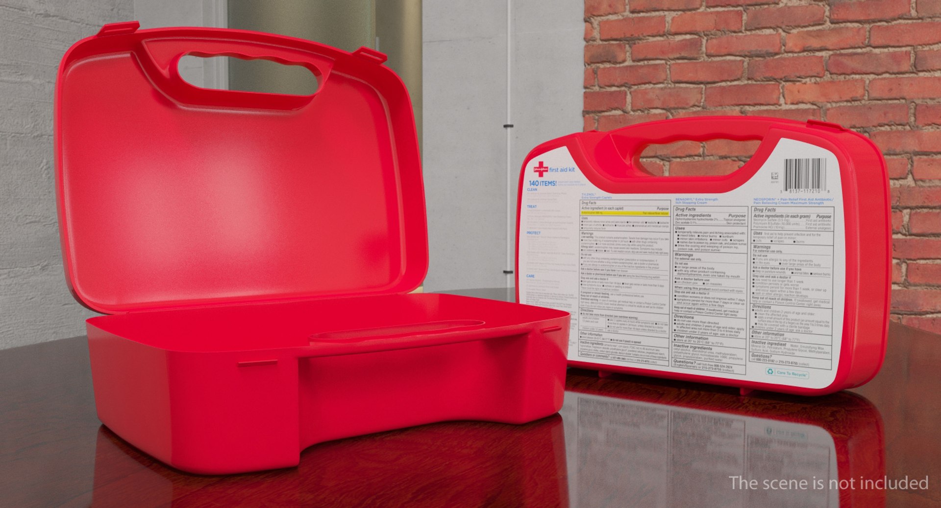 3D Model Open Aid Kit Bag - TurboSquid 1328462