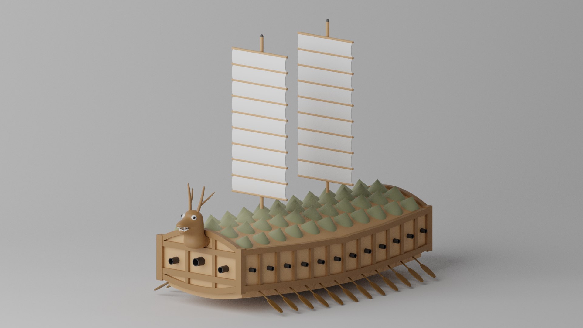Korean Turtle Ship Geobukseon Model - TurboSquid 2136433