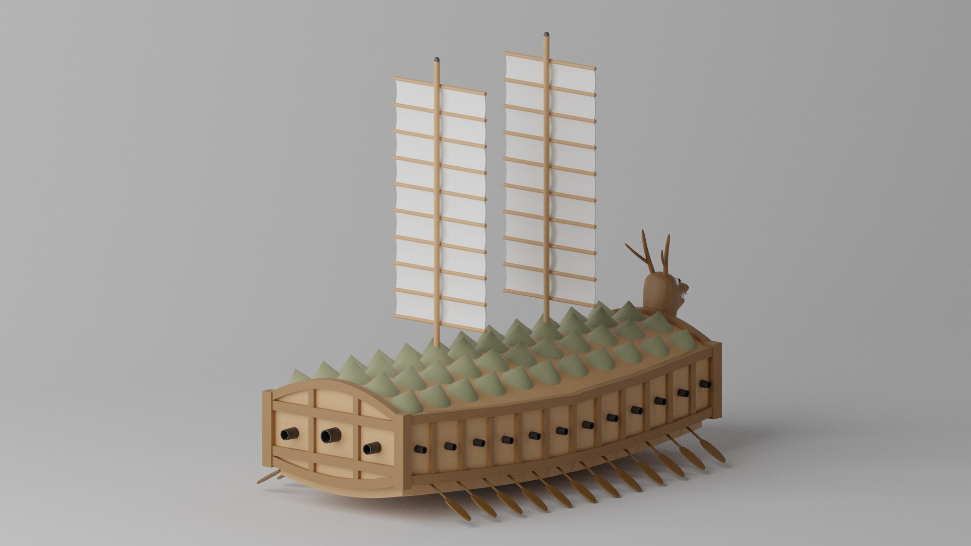 Korean Turtle Ship Geobukseon Model - TurboSquid 2136433