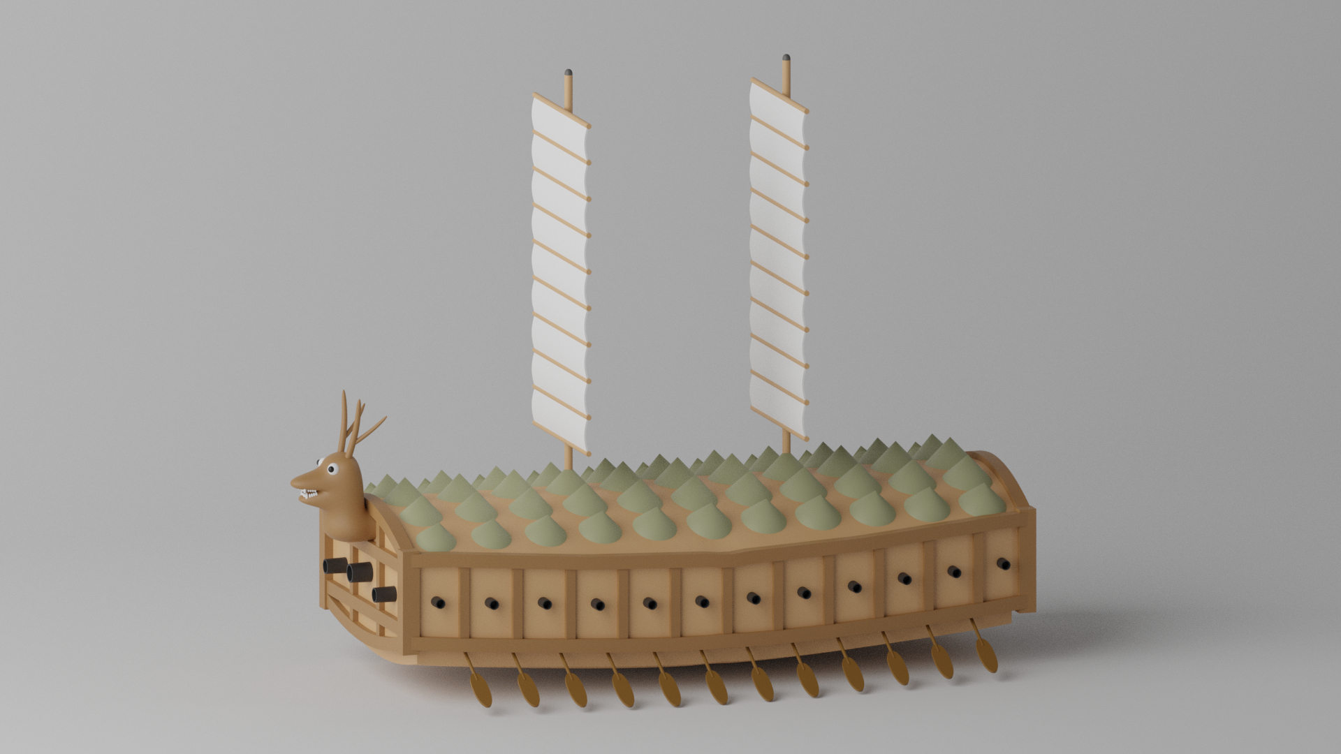 Korean Turtle Ship Geobukseon Model - TurboSquid 2136433