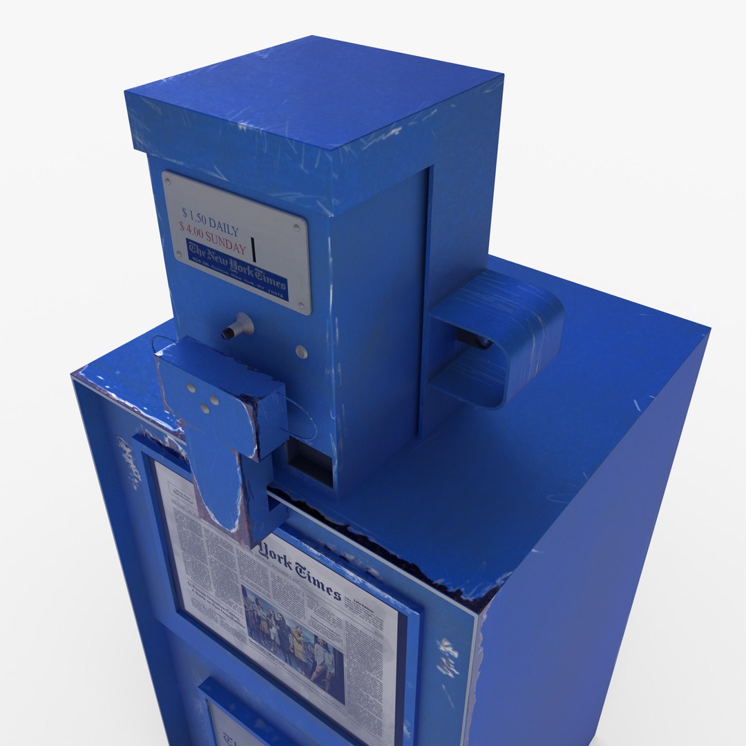 3D Newspaper Box - TurboSquid 1258435