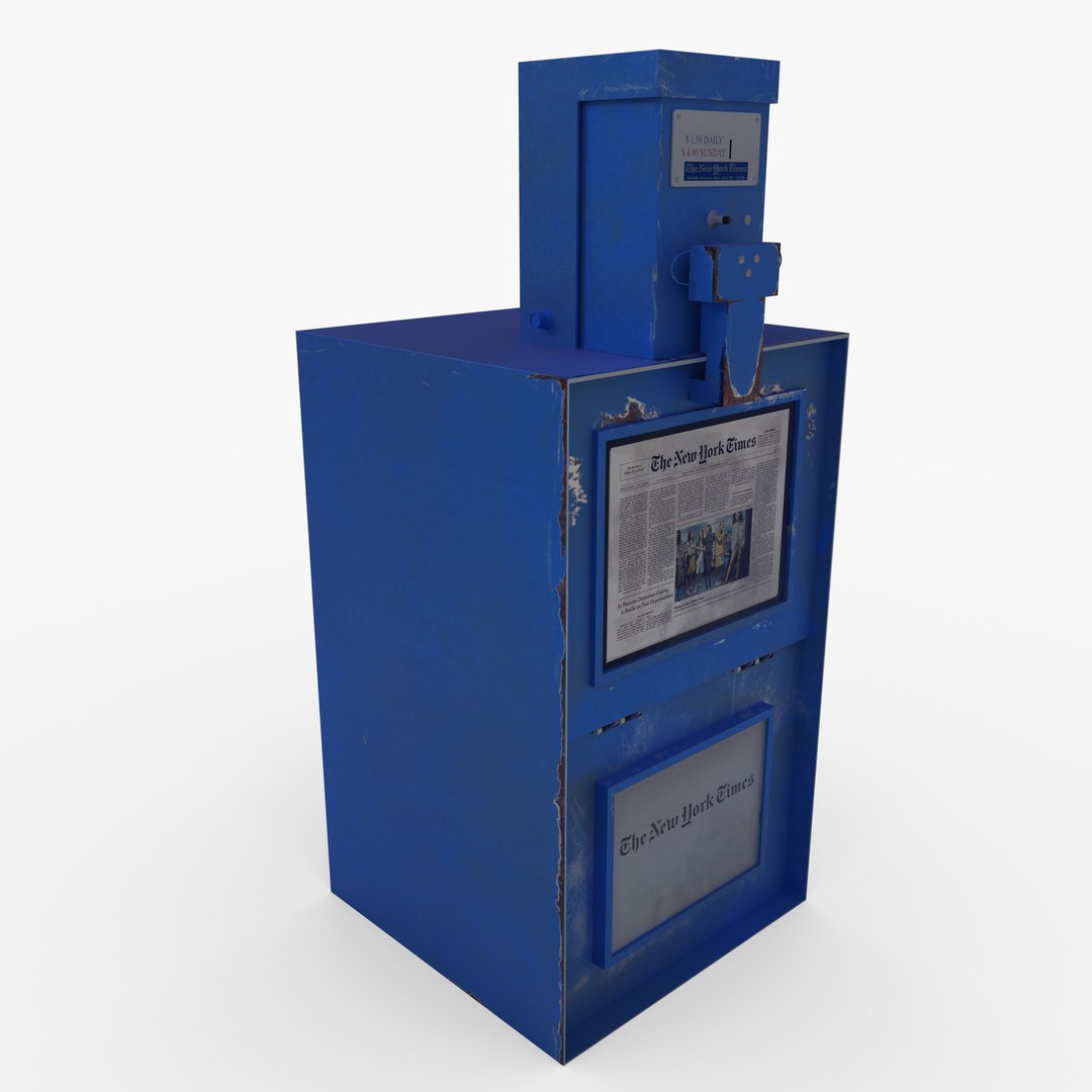 3D Newspaper Box - TurboSquid 1258435