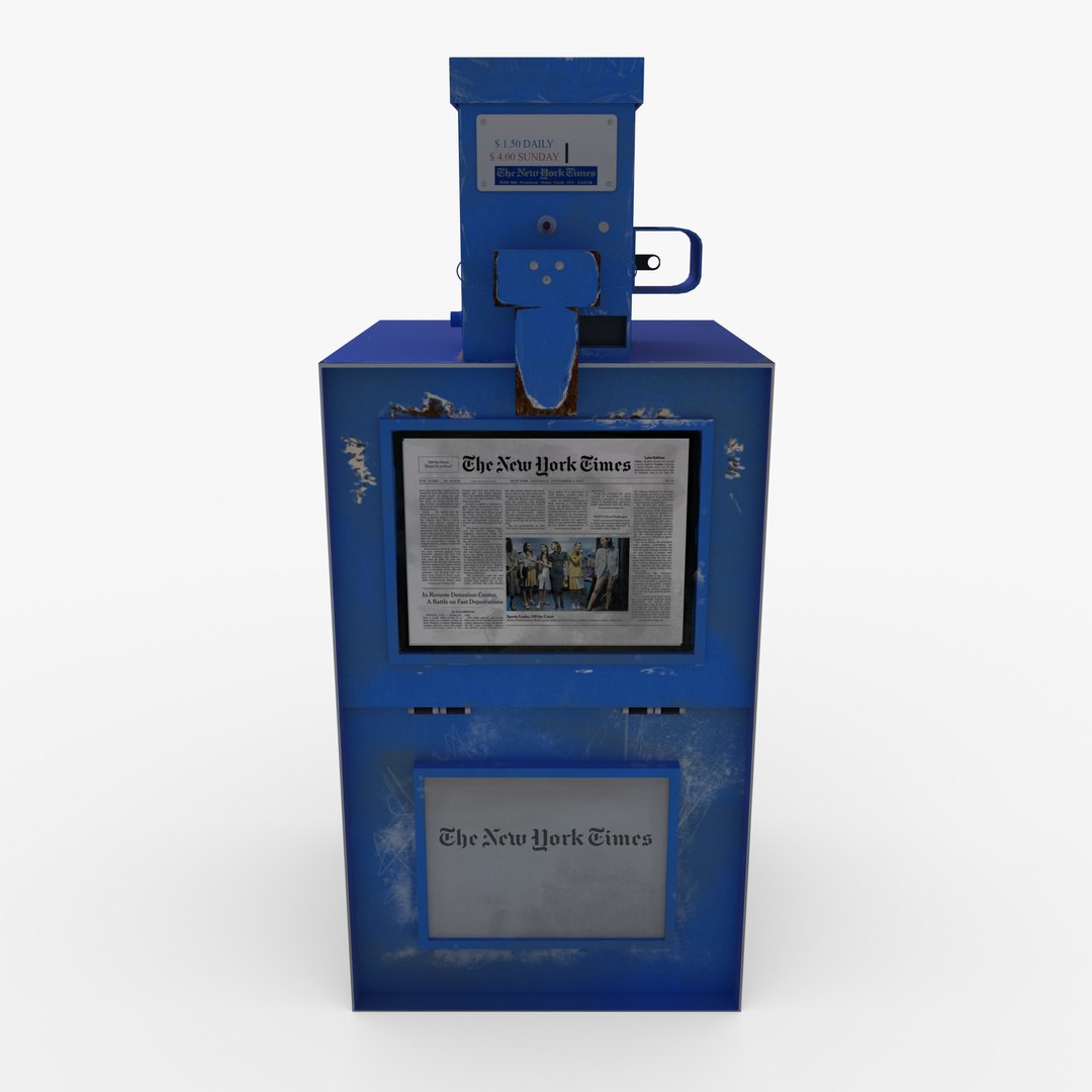 3D Newspaper Box - TurboSquid 1258435