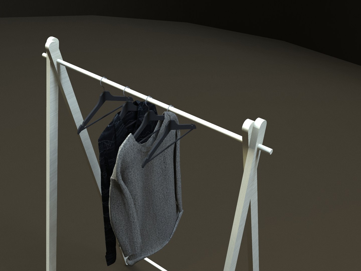3D Modern Clothing Rack 1 Model - TurboSquid 1685566