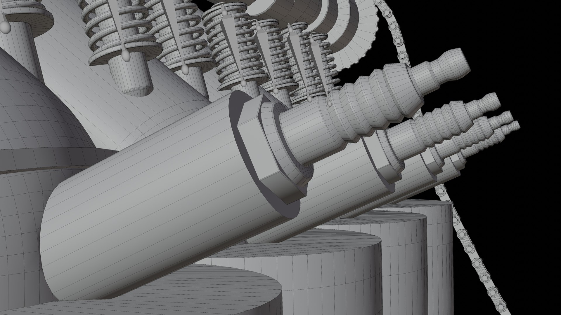 V4 Motor Engine VAZ 2105 Animated 3D Model - TurboSquid 2195163