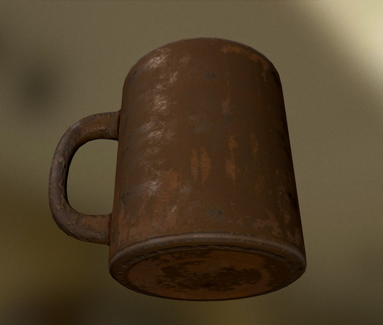 Coffee Cup Rust 3d Model