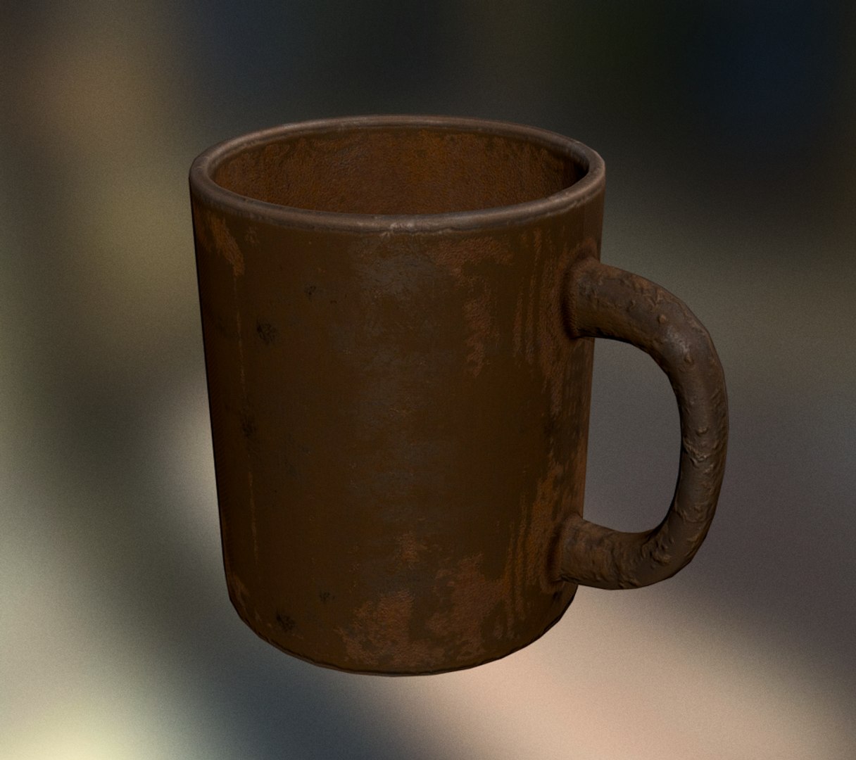 Coffee Cup Rust 3d Model