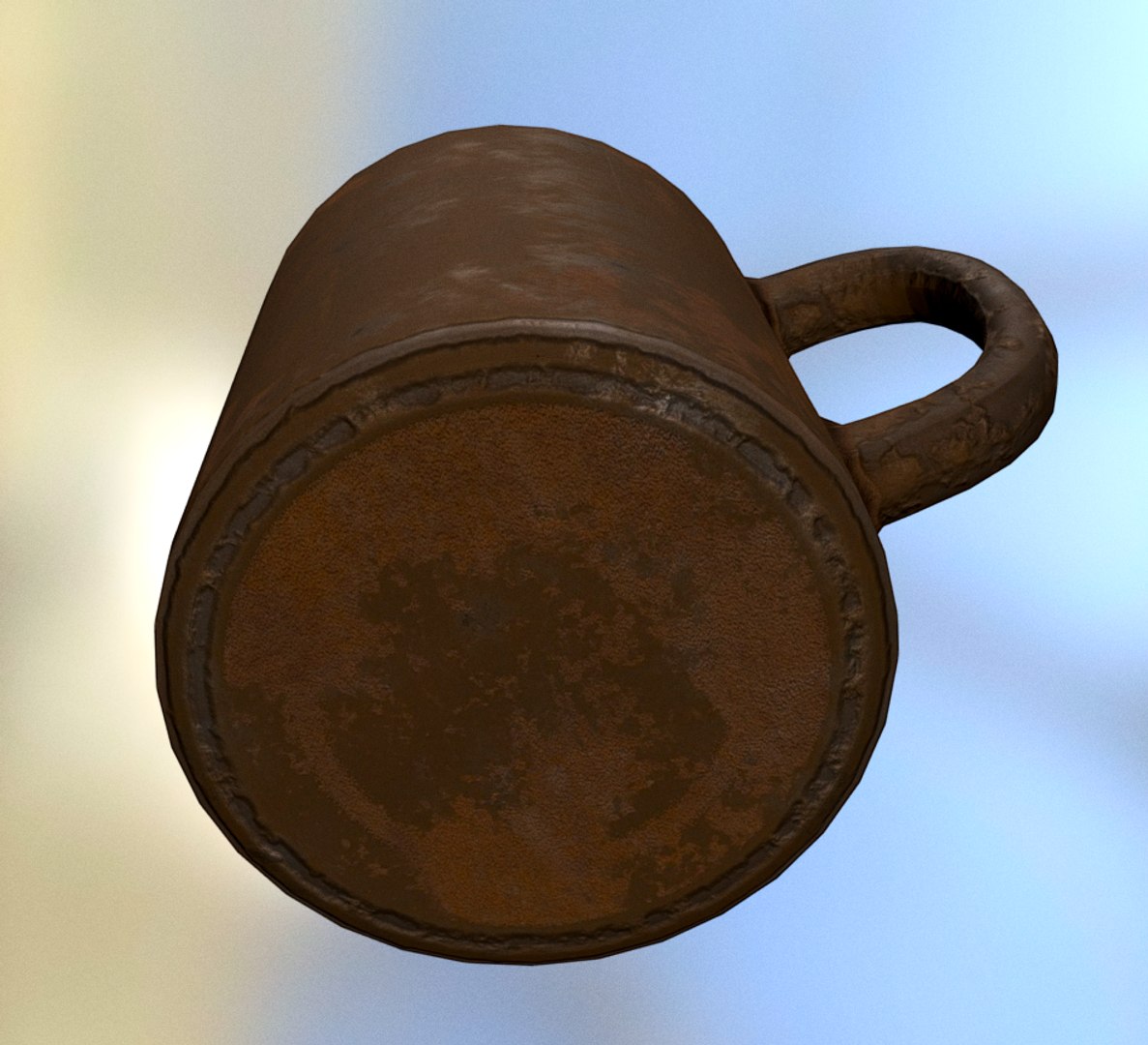 Coffee Cup Rust 3d Model