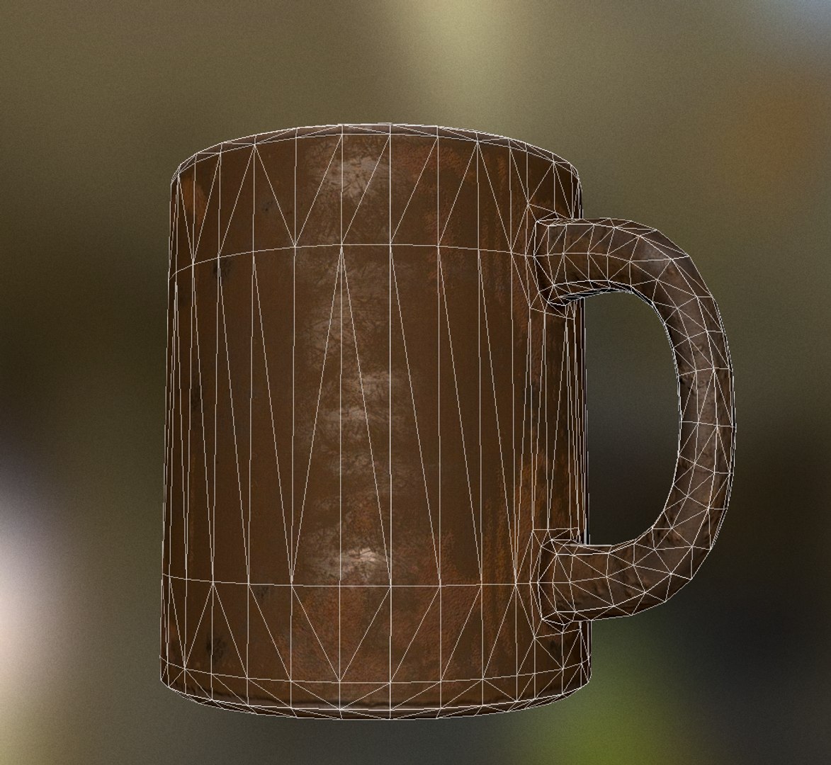 Coffee Cup Rust 3d Model
