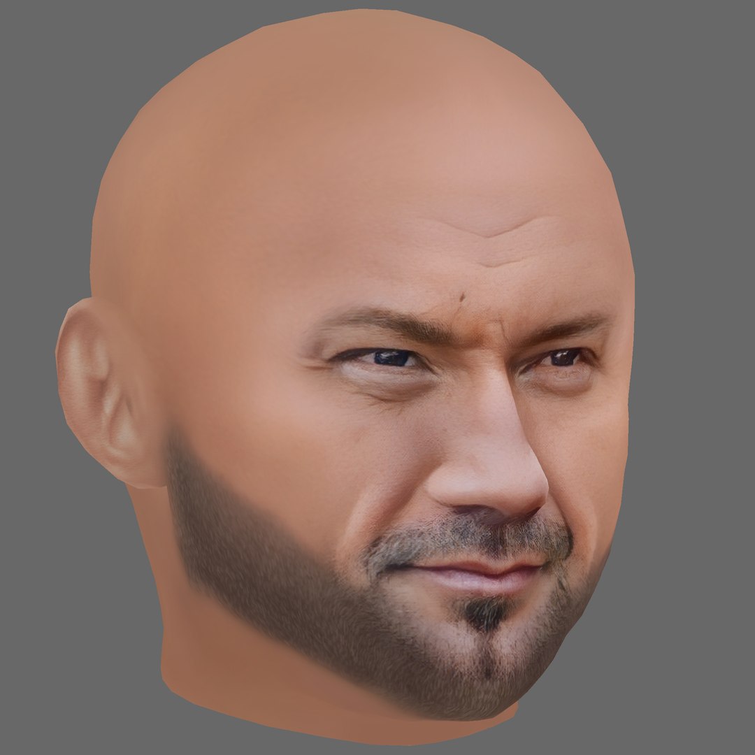 3D Dave Bautista Head - Low Poly Head For Game Model - TurboSquid 2218877