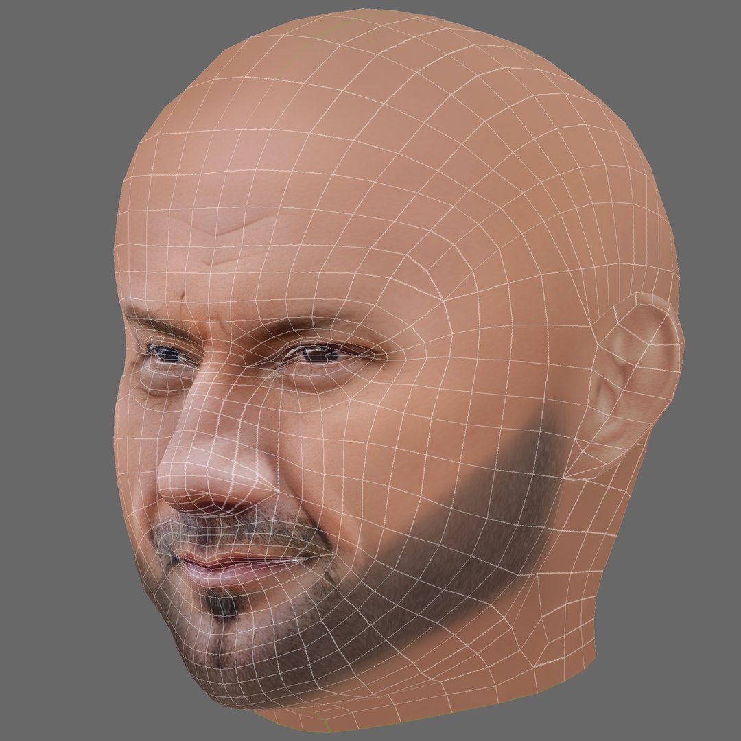3D Dave Bautista Head - Low Poly Head For Game Model - TurboSquid 2218877