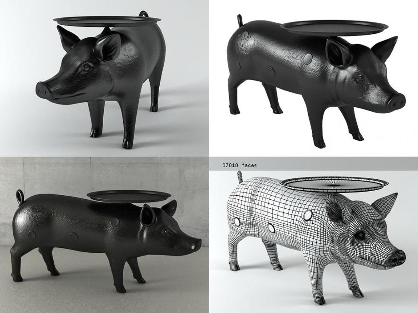 3D pig table model - TurboSquid 1182688