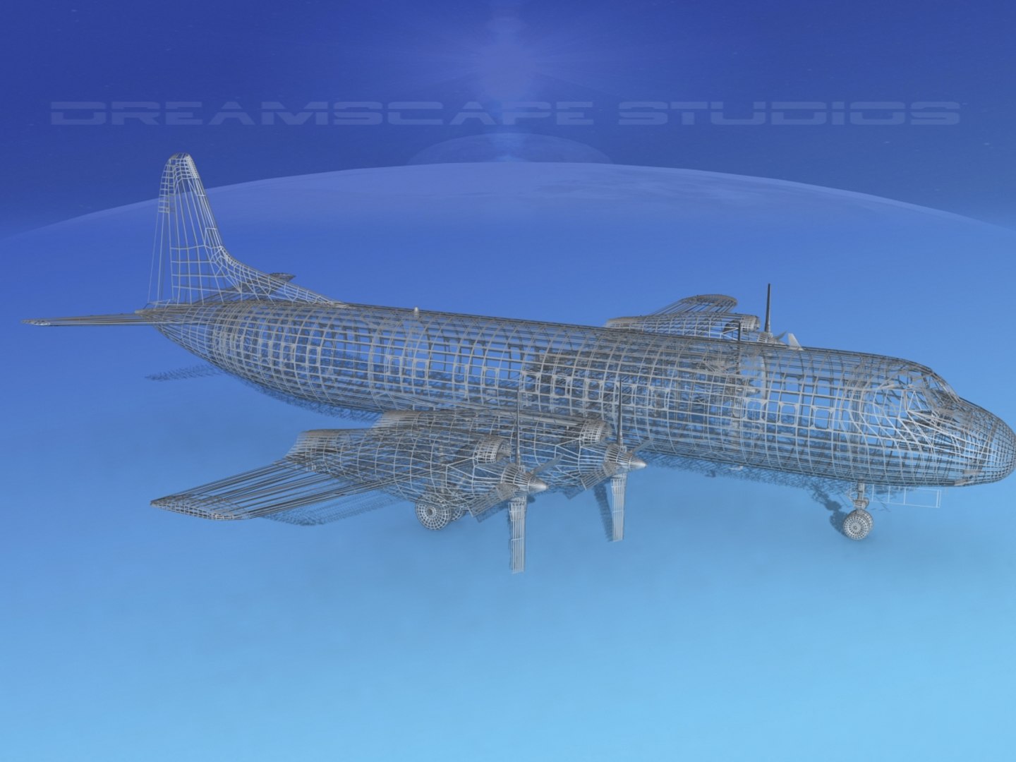 3d model propellers electra lockheed