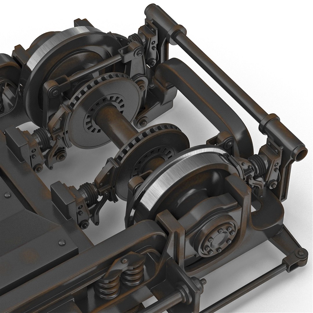 3d Train Wheels 3 Modeled Model