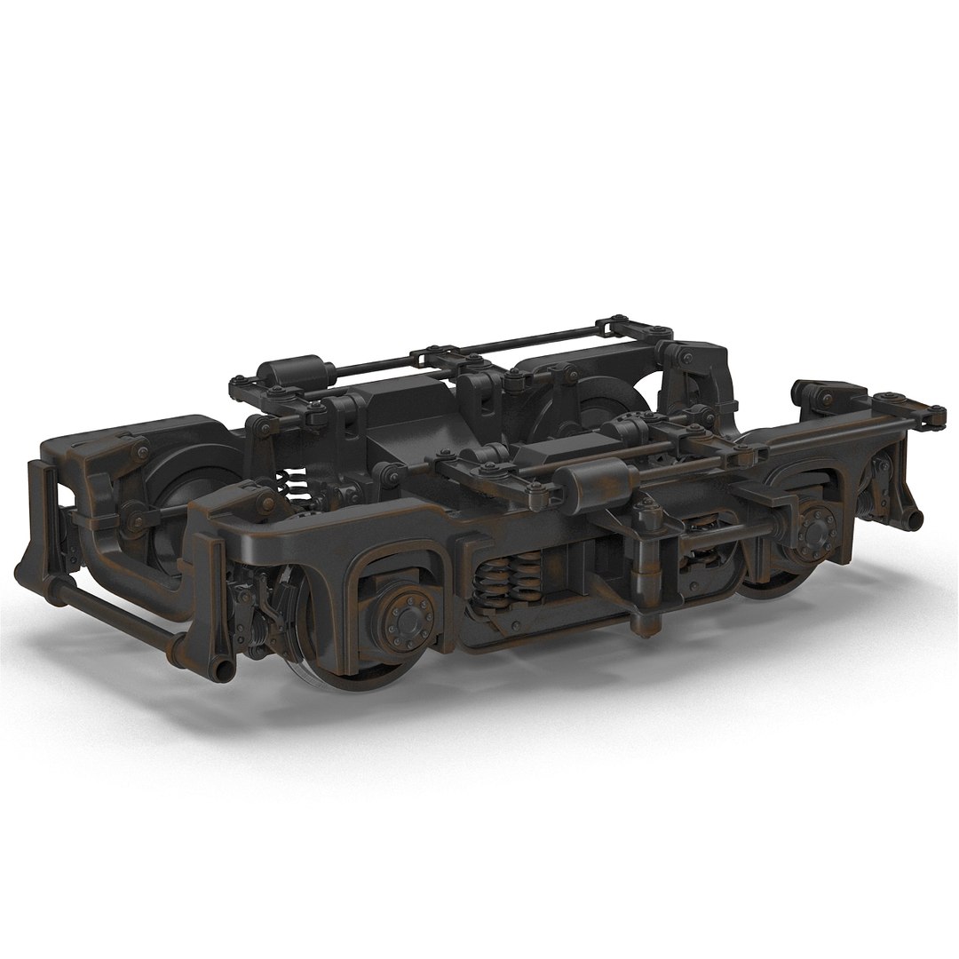 3d Train Wheels 3 Modeled Model