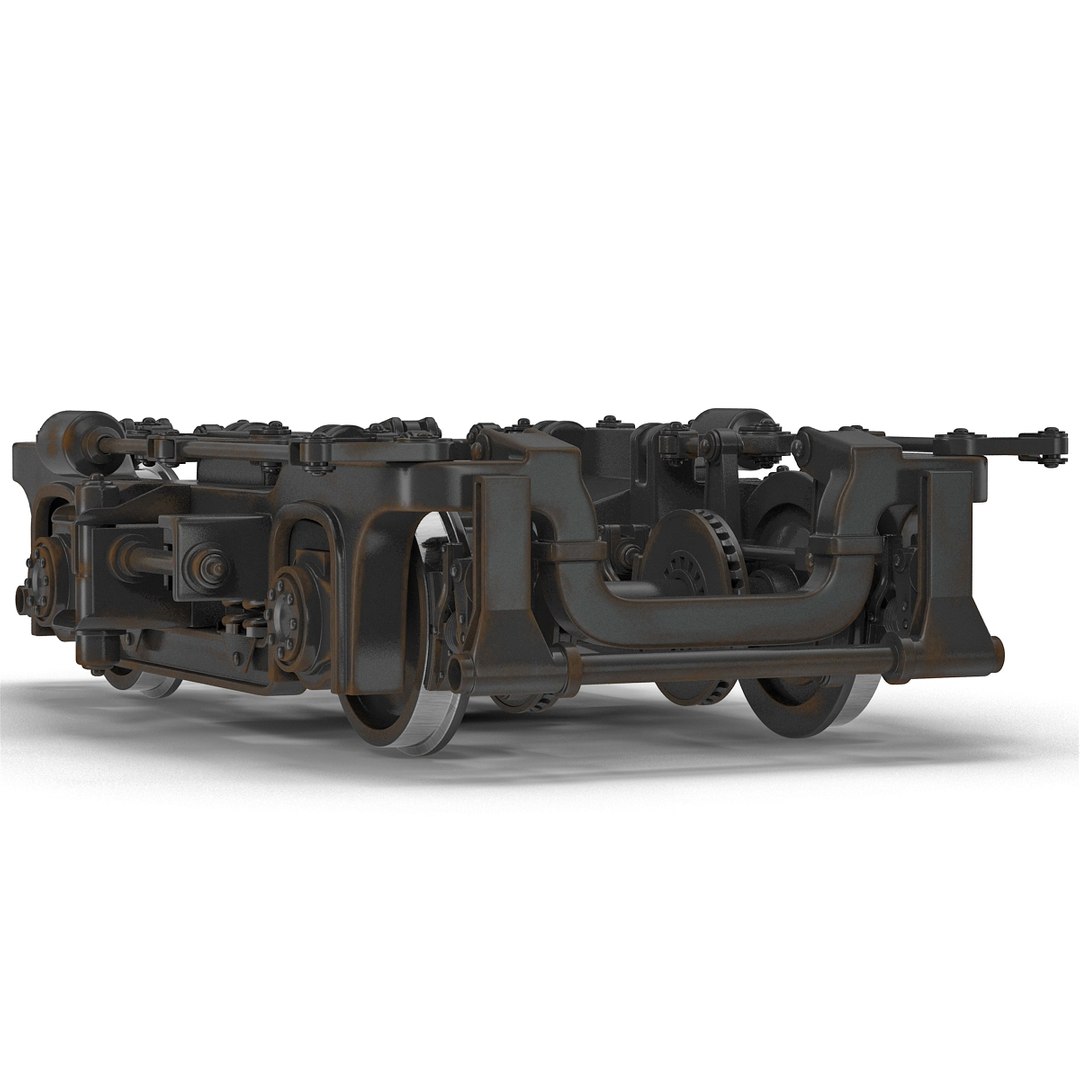 3d Train Wheels 3 Modeled Model