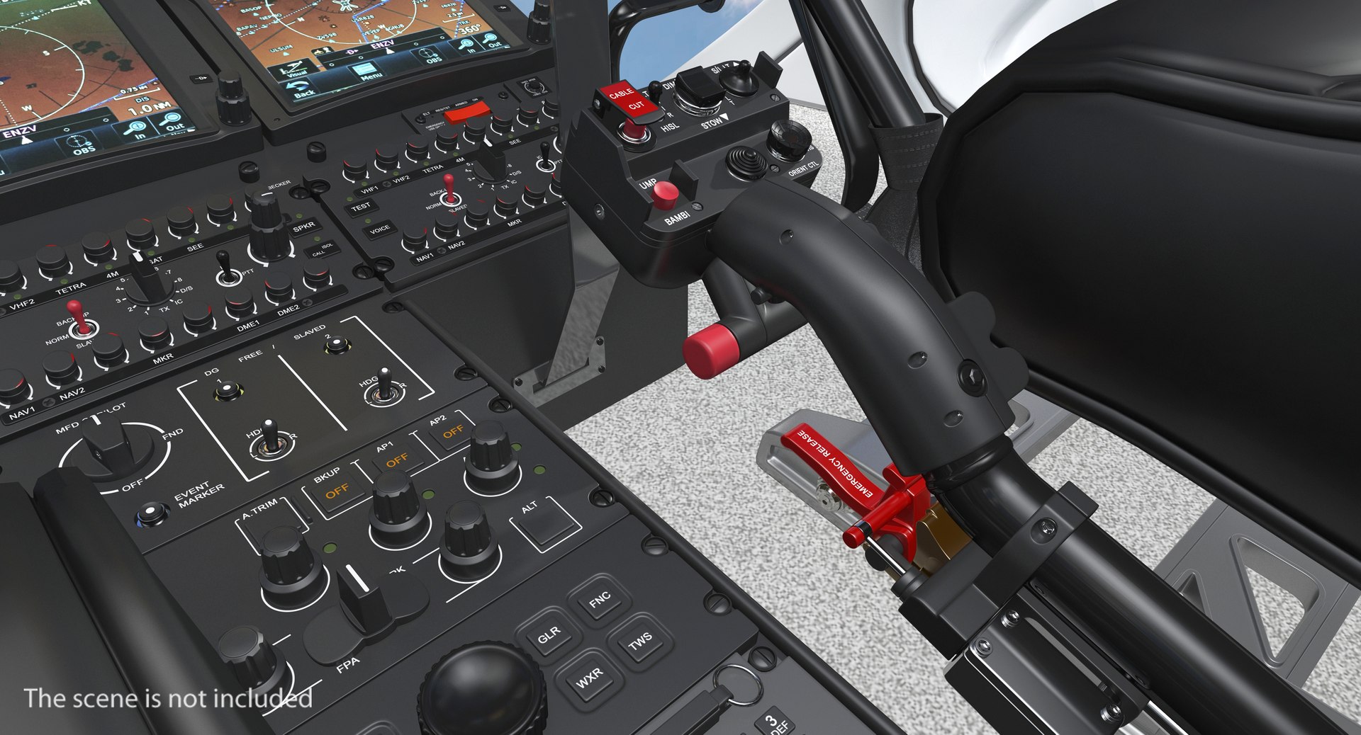 Helicopter Control Stick 3D Model - TurboSquid 1340250