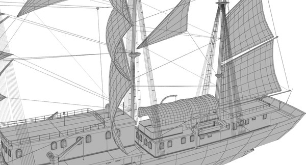3D clipper sailing ship - TurboSquid 1428571