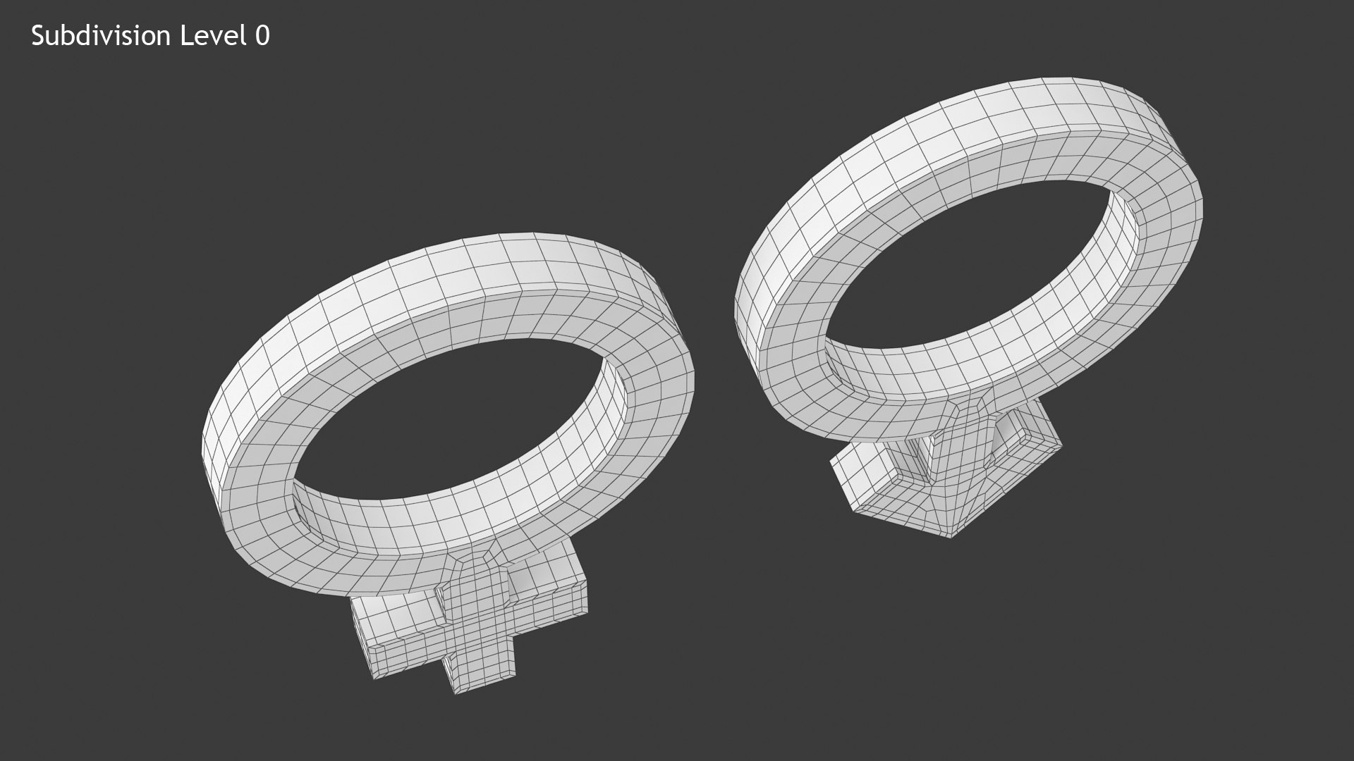 3D Model Male Female Symbol - TurboSquid 1510445