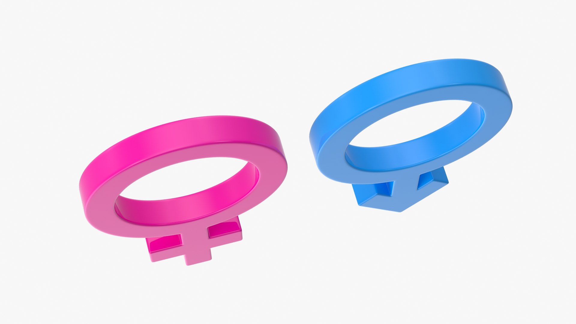 3D Model Male Female Symbol - TurboSquid 1510445