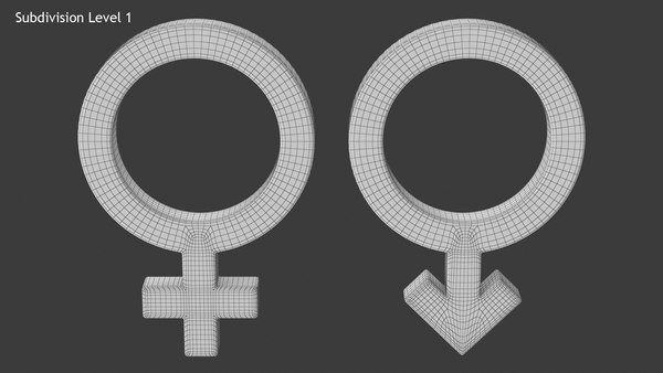 남성과 여성의 기호 3D 모델 - TurboSquid 1510445