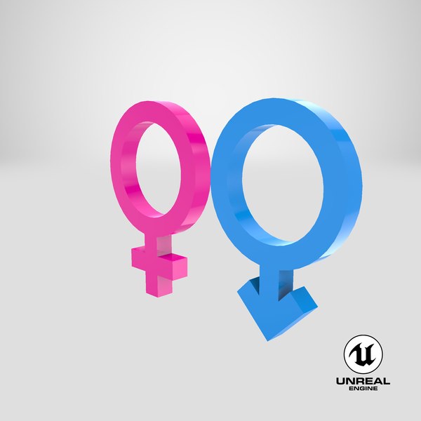 modelo 3d Símbolo masculino y femenino - TurboSquid 1510445