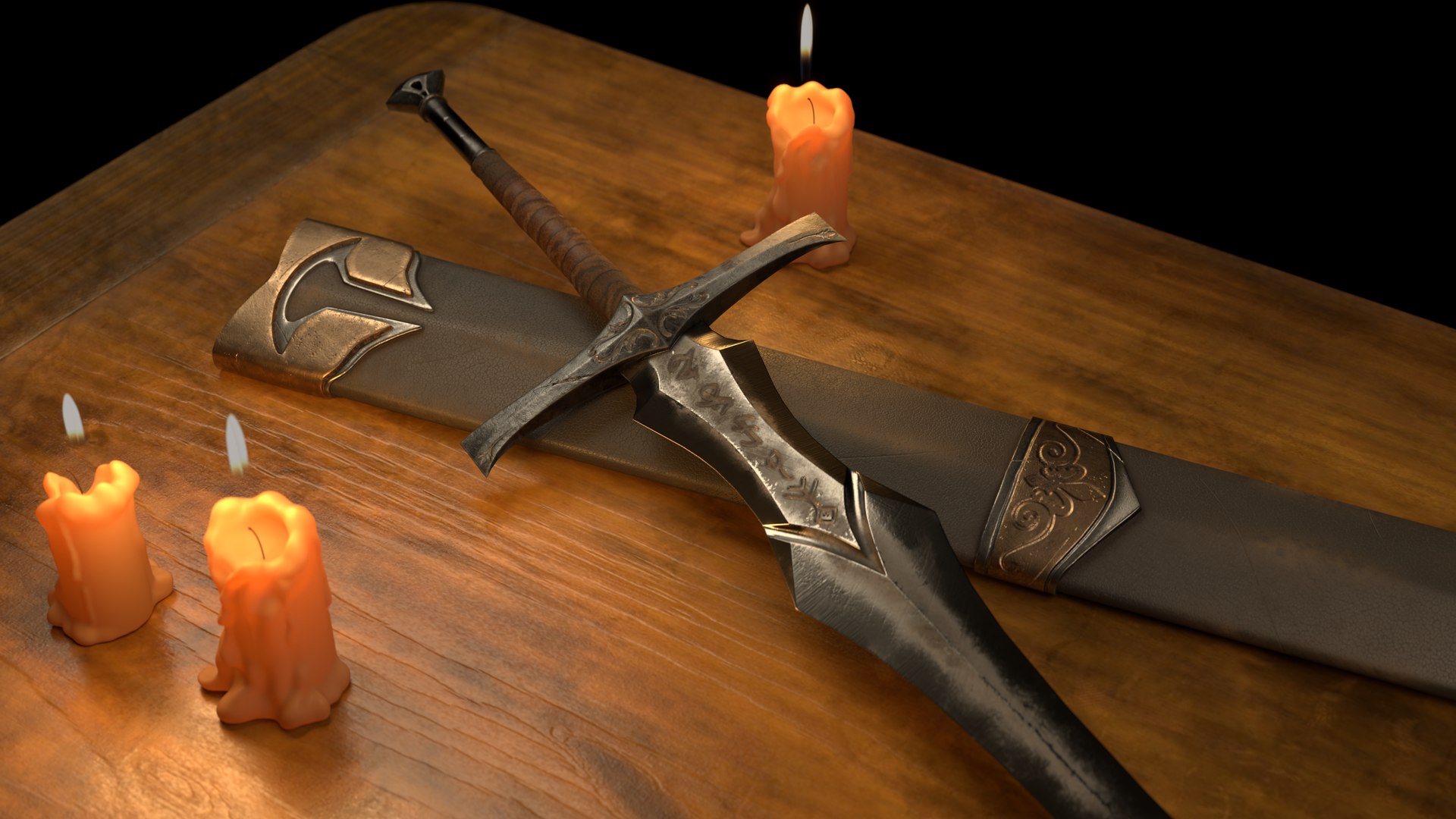 Longsword-TwohandedSword-BigSword 3D Model - TurboSquid 2338870