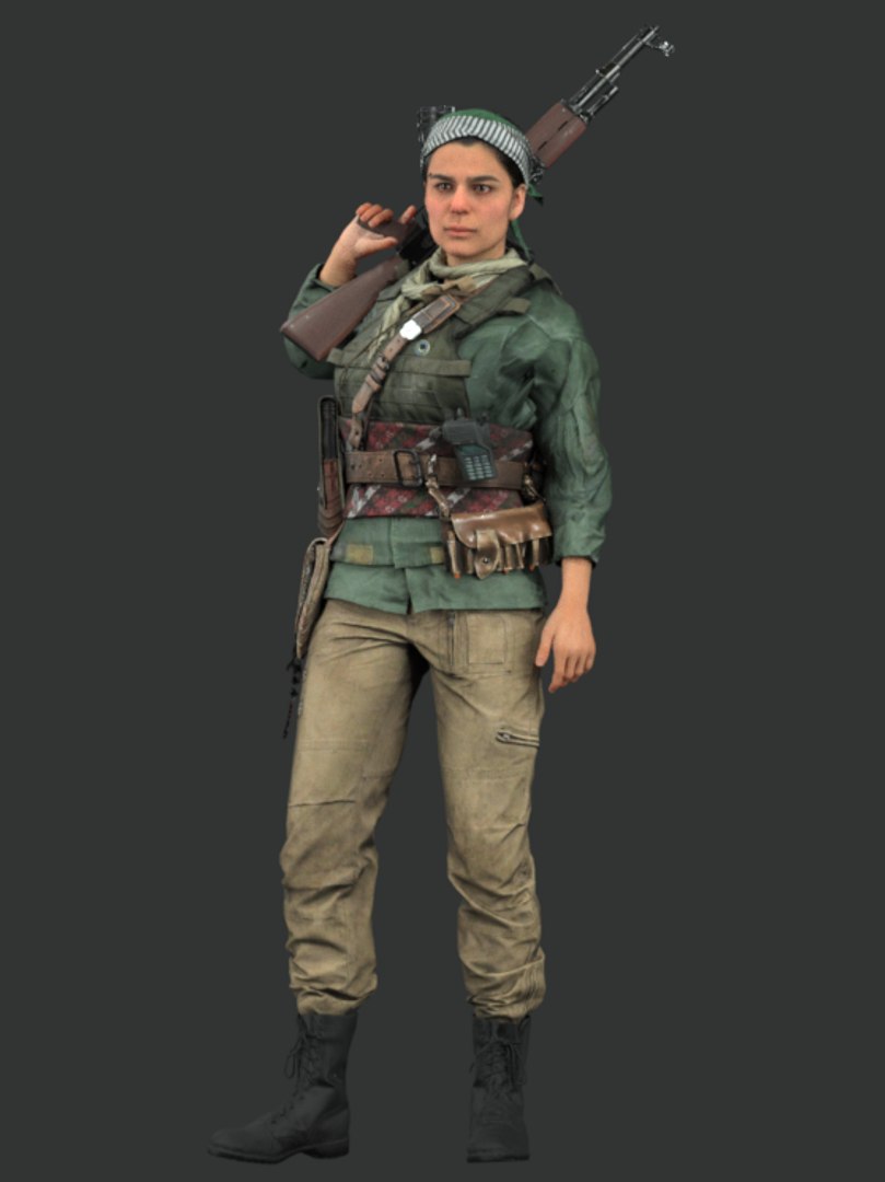 Realistic Rigged Commander Woman Farah Ahmed Character 3D Model 3D ...