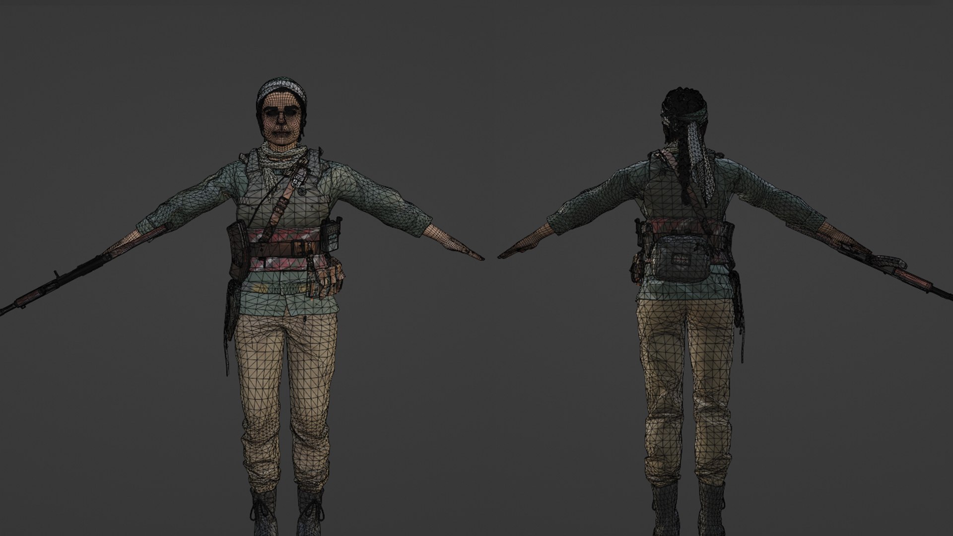 Realistic Rigged Commander Woman Farah Ahmed Character 3D Model 3D ...