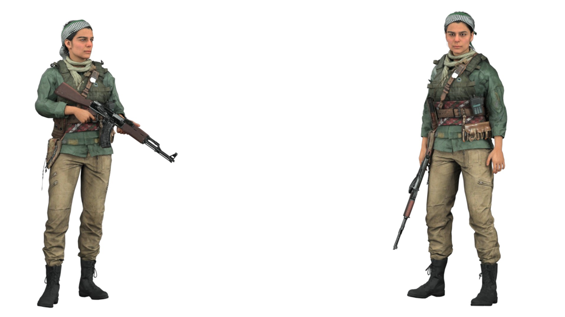 Realistic Rigged Commander Woman Farah Ahmed Character 3D Model 3D ...