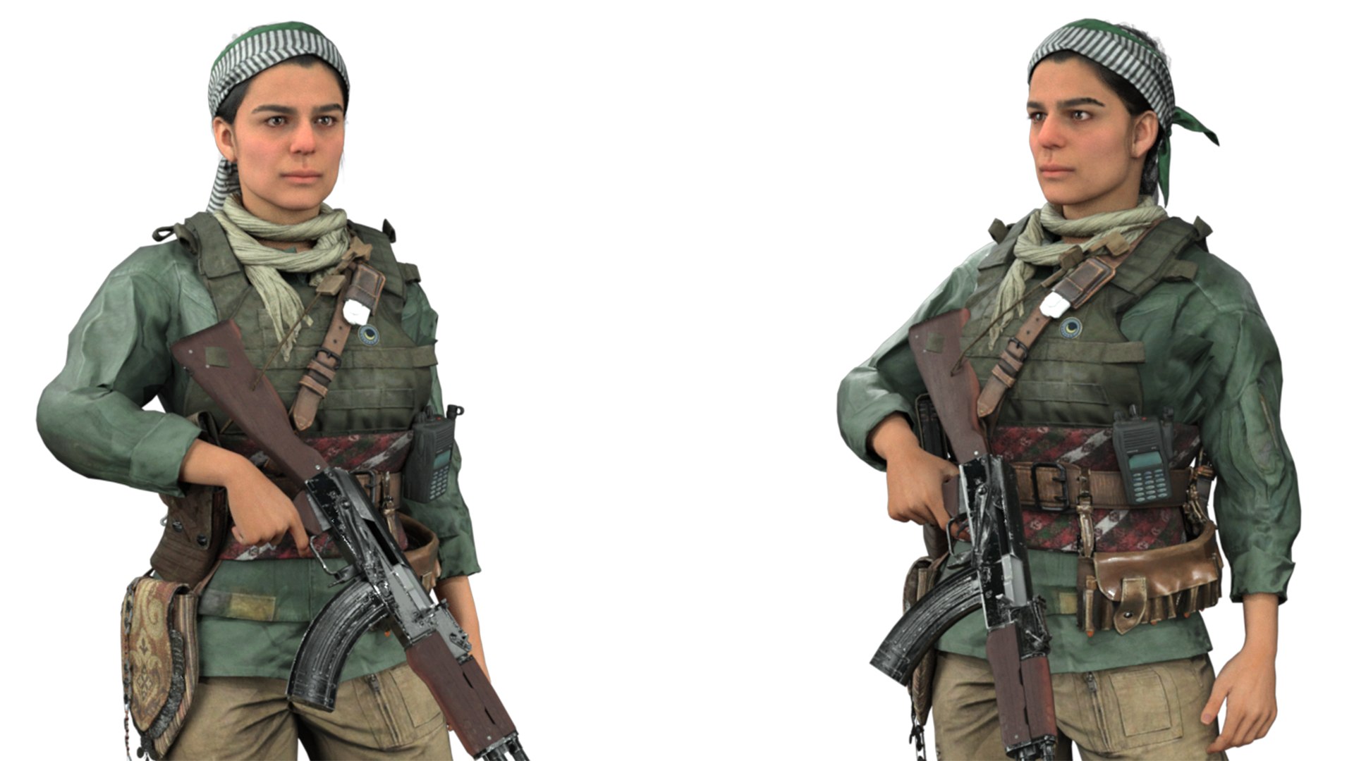 Realistic Rigged Commander Woman Farah Ahmed Character 3D Model 3D ...