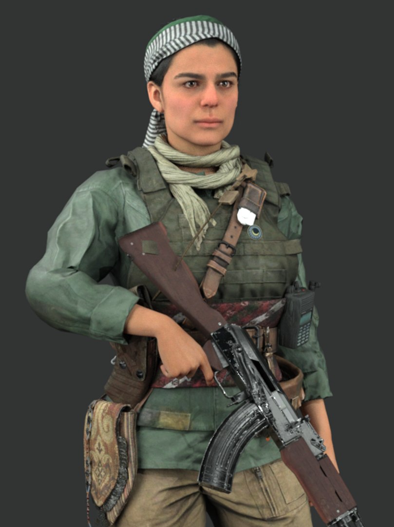 Realistic Rigged Commander Woman Farah Ahmed Character 3D Model 3D ...