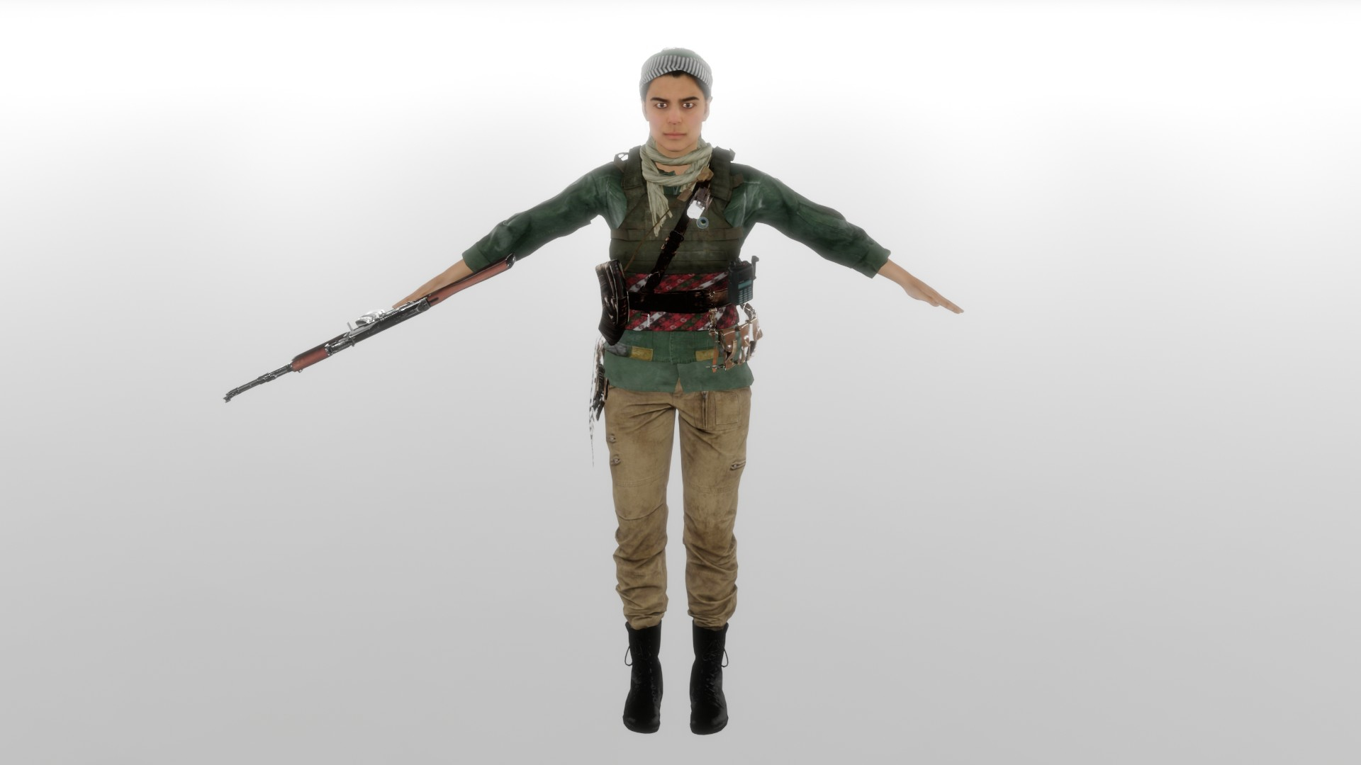 Realistic Rigged Commander Woman Farah Ahmed Character 3D Model 3D ...