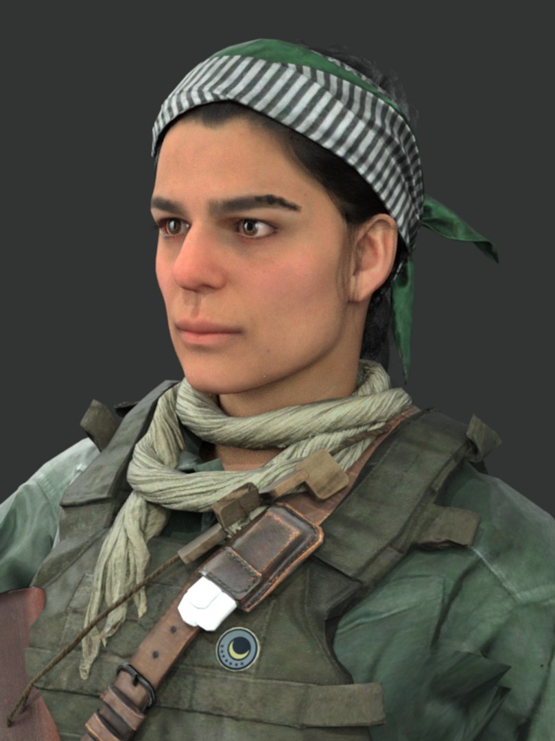 Realistic Rigged Commander Woman Farah Ahmed Character 3D Model 3D ...