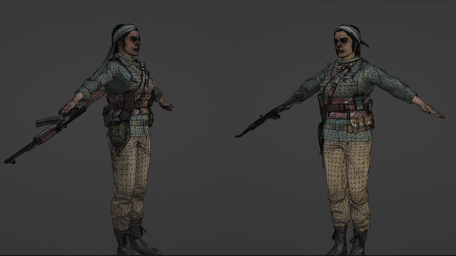 Realistic Rigged Commander Woman Farah Ahmed Character 3D Model 3D ...