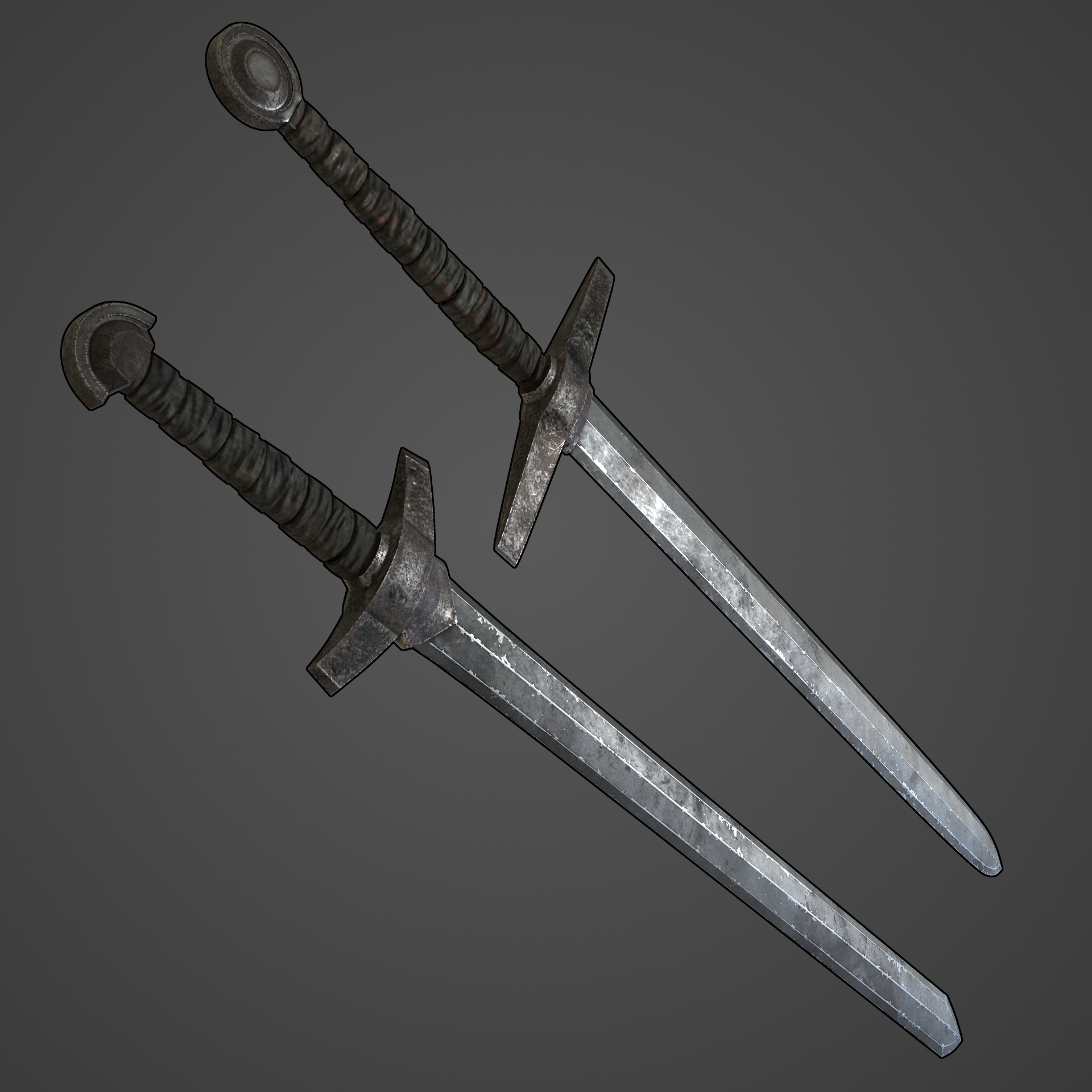 3D set basic medieval swords - TurboSquid 1484464