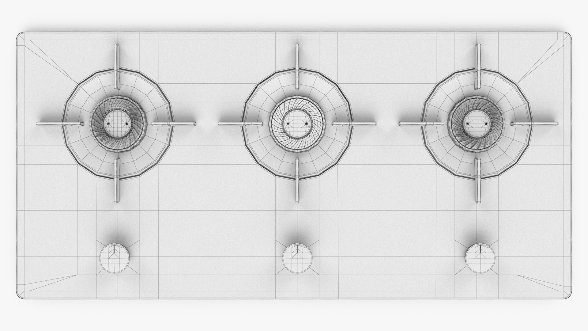 Modern 3D model Cooktop - Built in Cooker model - TurboSquid 1876910