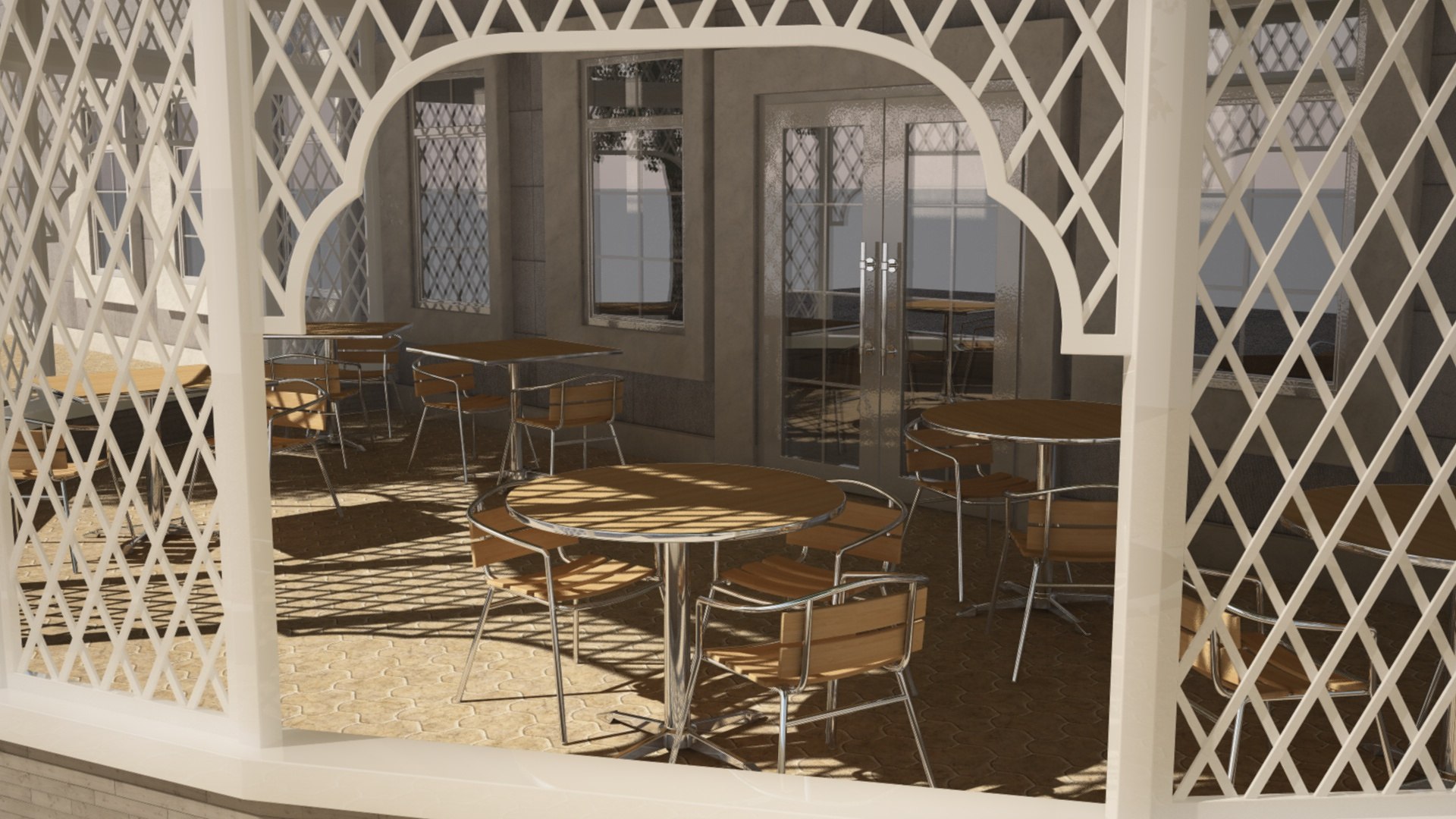Street Cafe 3d Dxf
