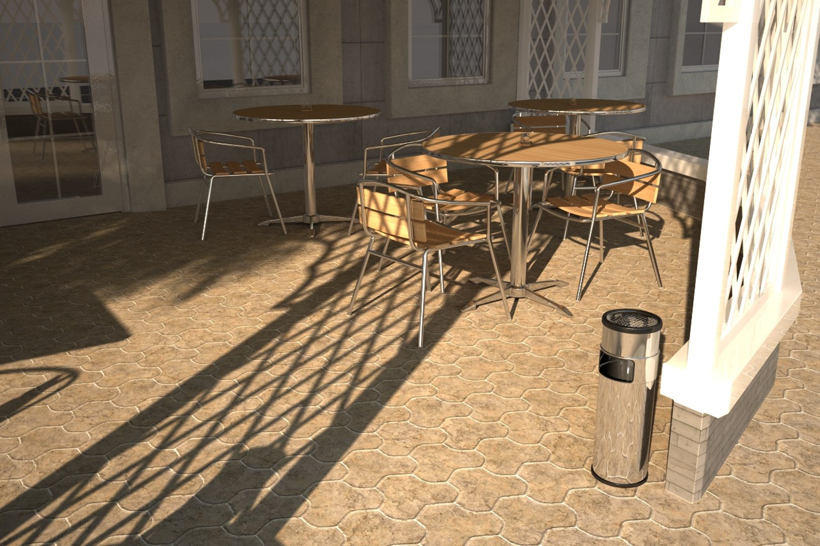 Street Cafe 3d Dxf