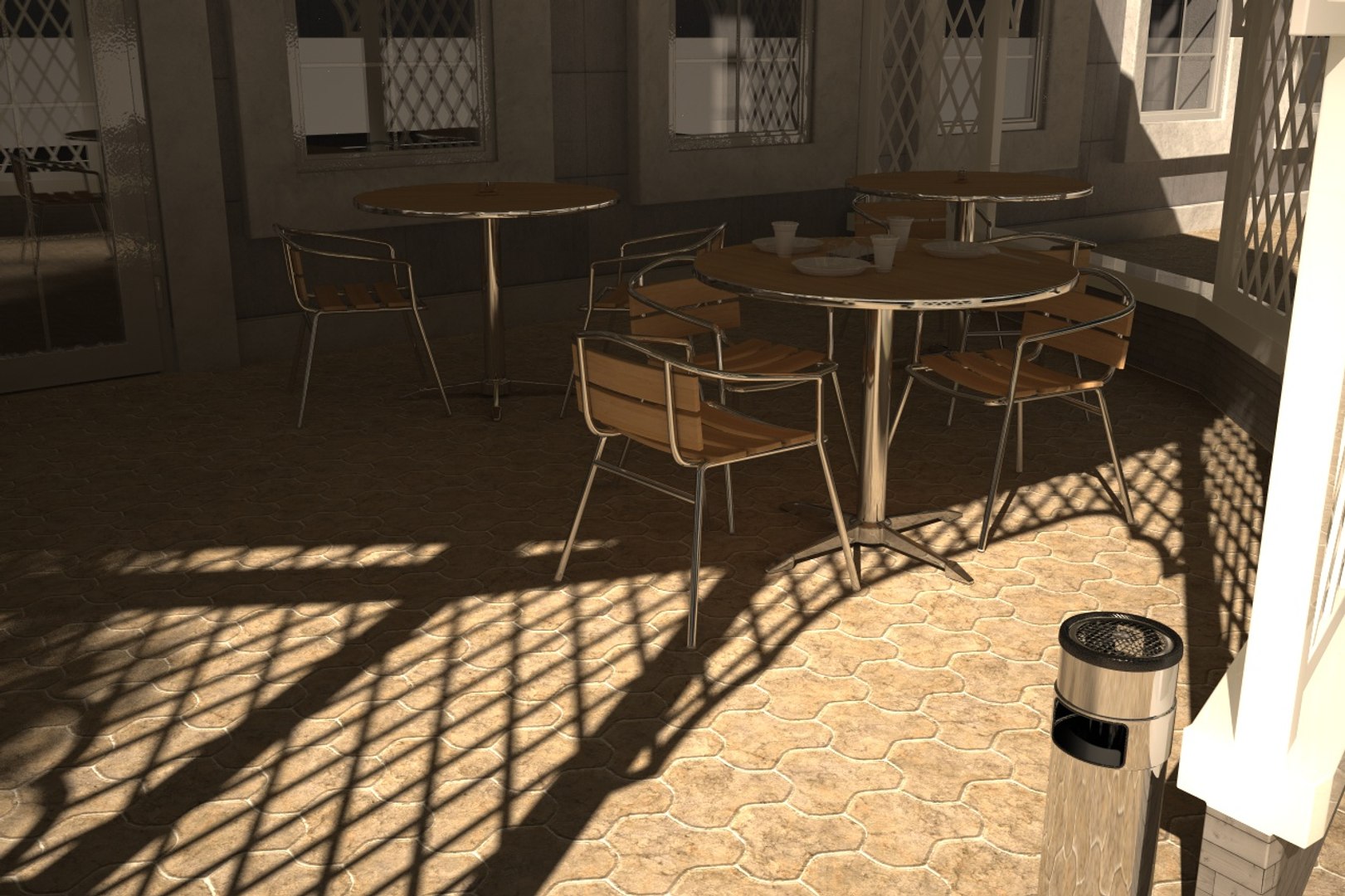 Street Cafe 3d Dxf