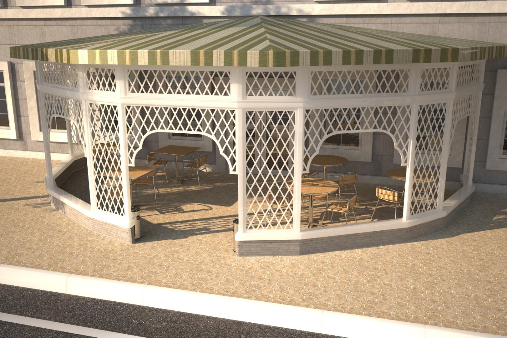 Street Cafe 3d Dxf