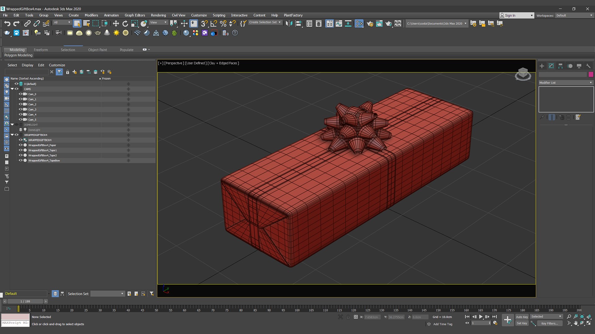 Wrapped Gift Box 4 V2 Model - TurboSquid 2294831