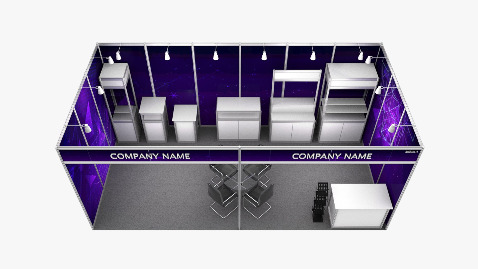 Octanorm System Booth With All Furniture -18 SqmBooth Model ...