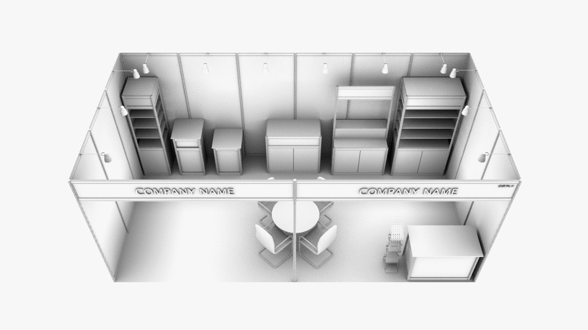 Octanorm System Booth With All Furniture -18 SqmBooth Model ...